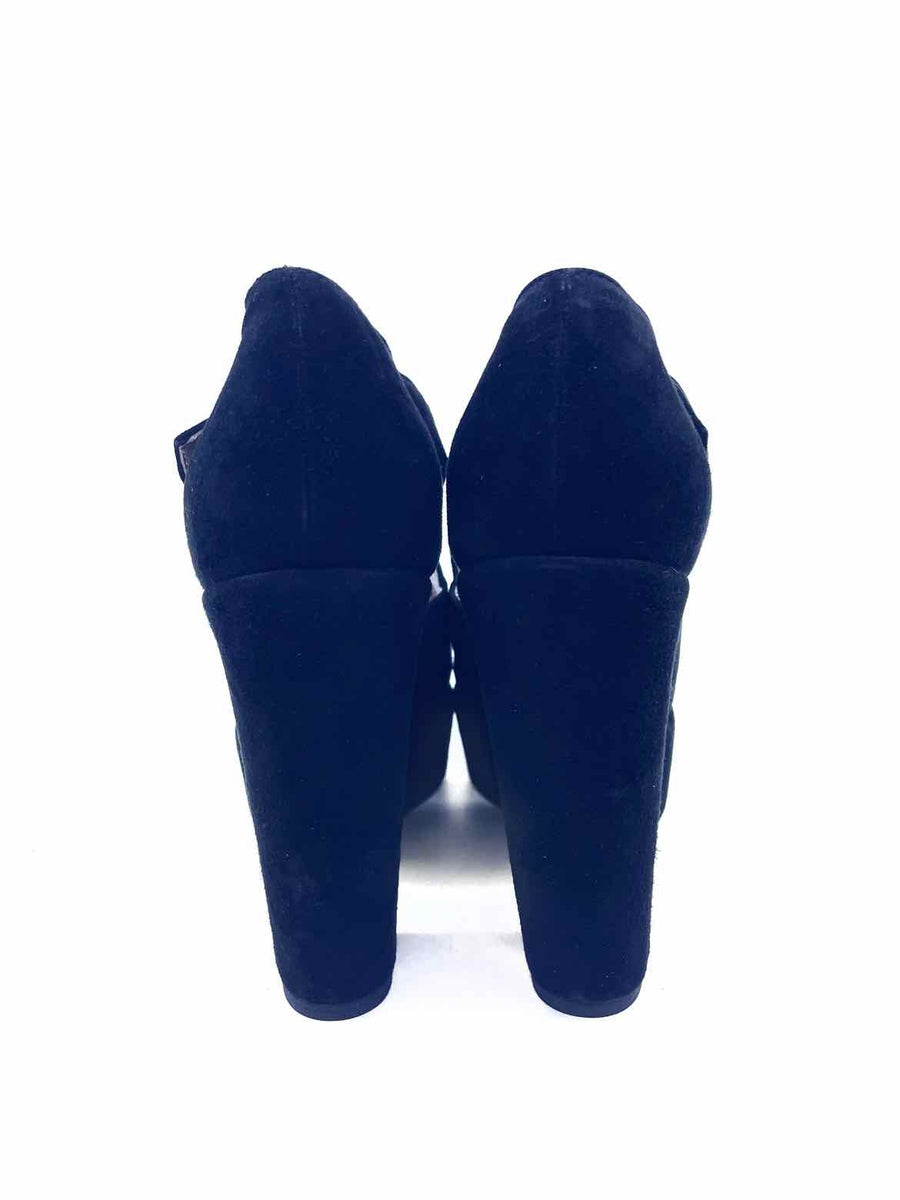 ROCHAS Size 7 Black Suede Sandals – Labels Luxury